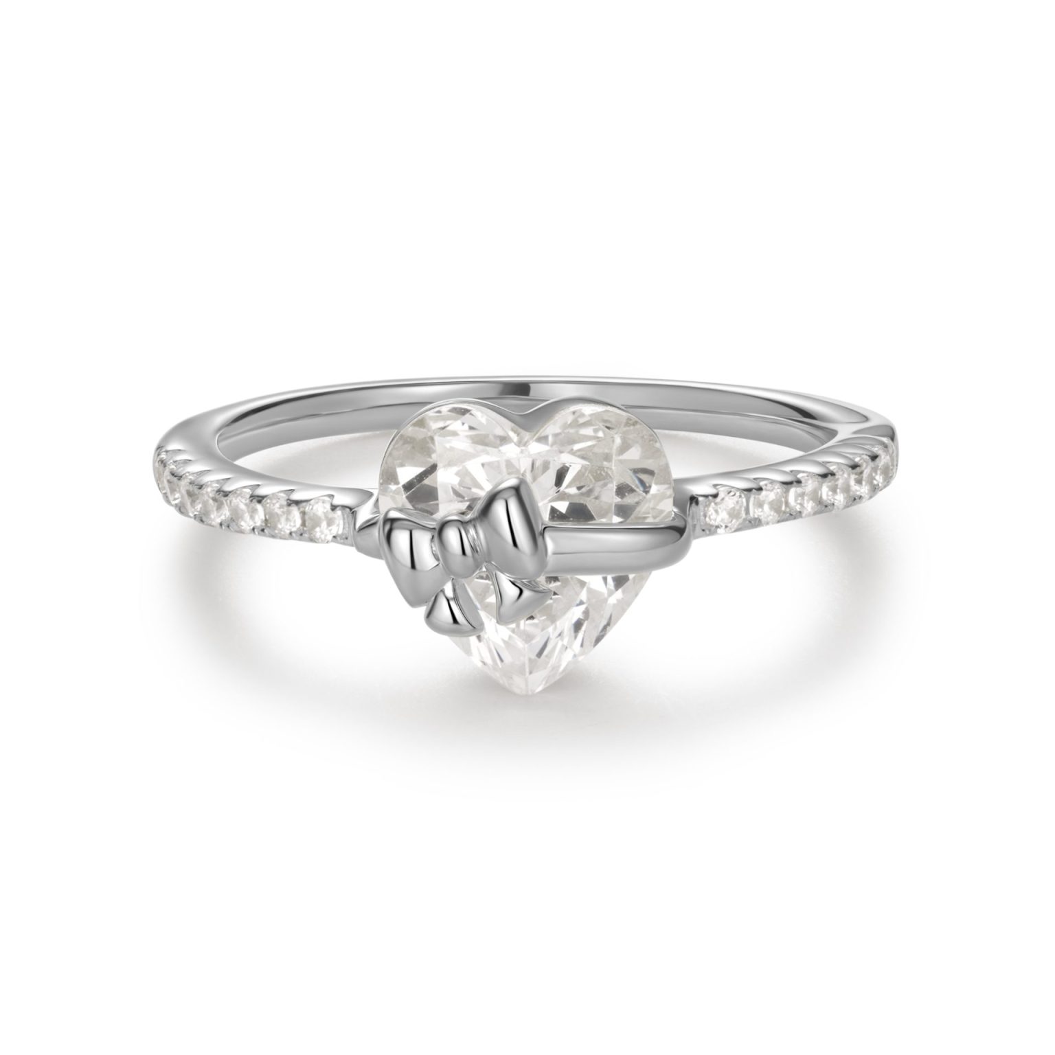 Heart Bow Promise Ring For Her | Allure Jewellery